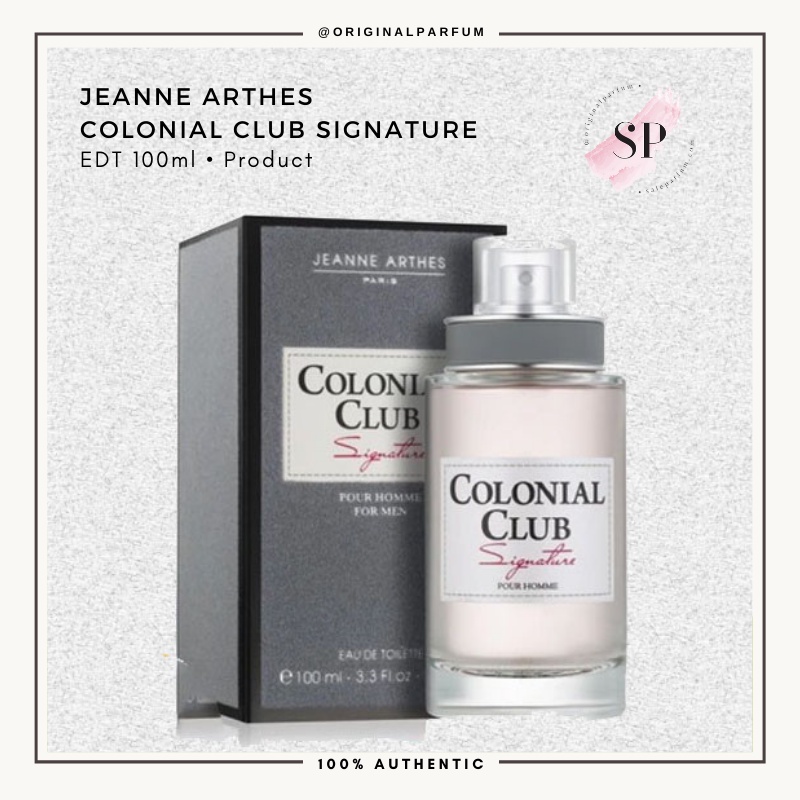 Jual Jeanne Arthes Colonial Club Signature EDT 100 ml Original - Product Segel | Shopee Indonesia