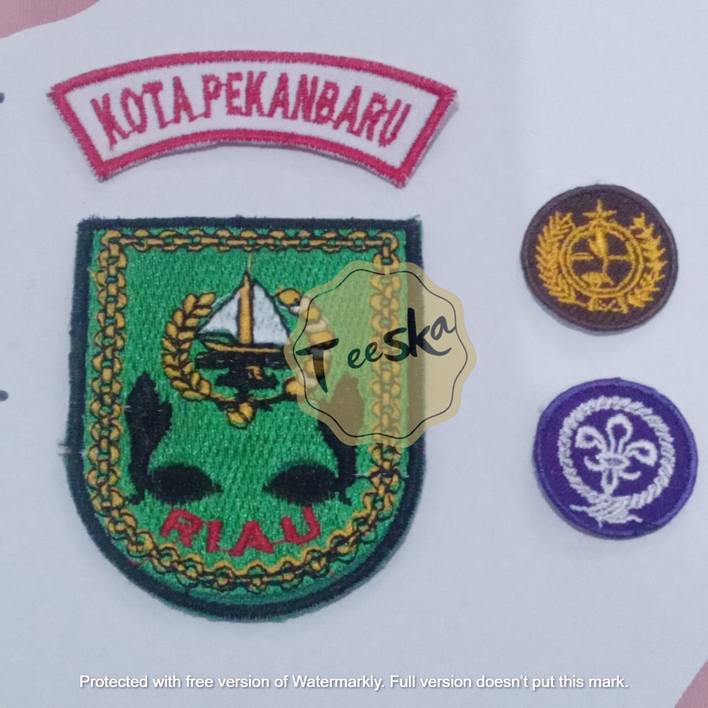 Jual Set Atribut Seragam Pramuka Logo Tunas Kelapa dan Wosm, Logo ...