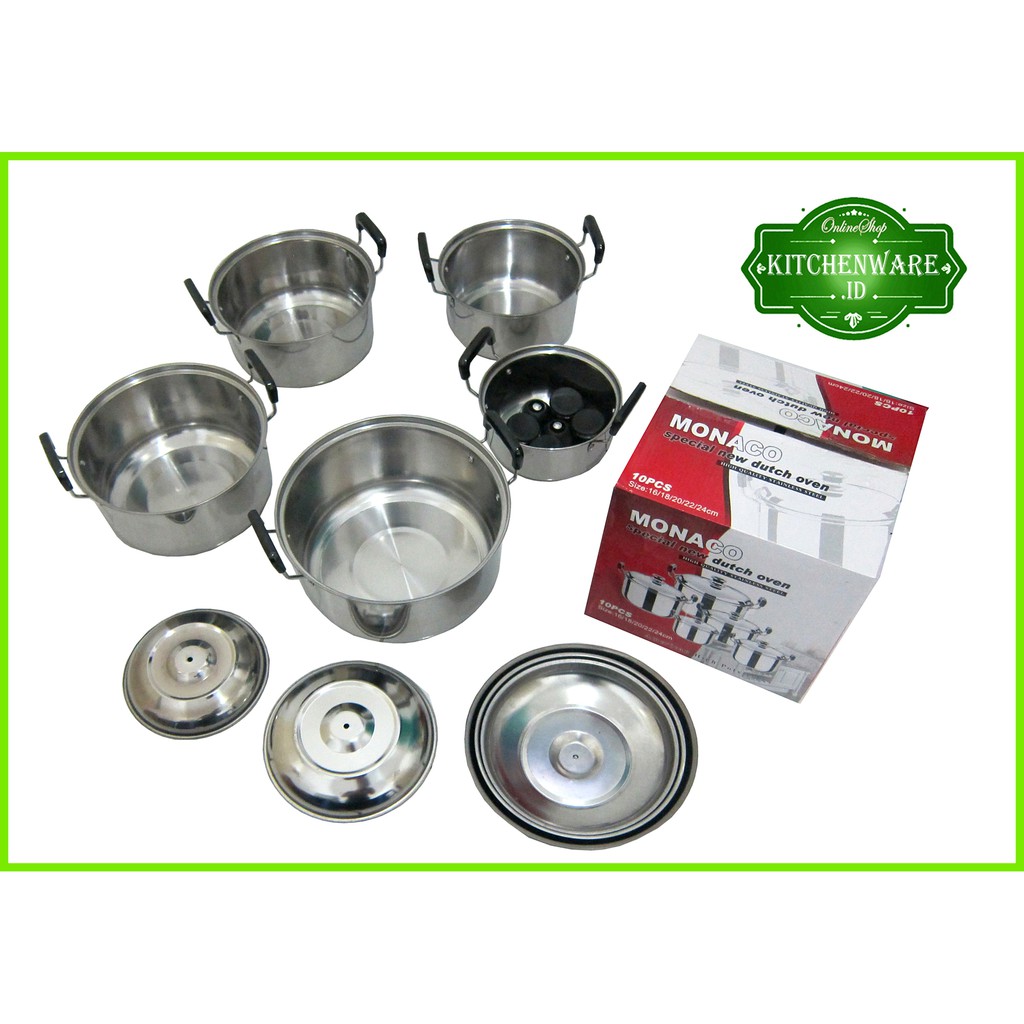 Jual Panci Monaco 5 Set ukuran 16,18,20,22,24 cm | Shopee Indonesia