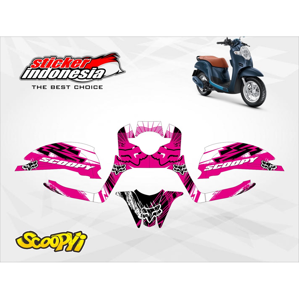 Jual Decal scoopy full body New Fi 2017 2018 2019 2020 striping PINK ...