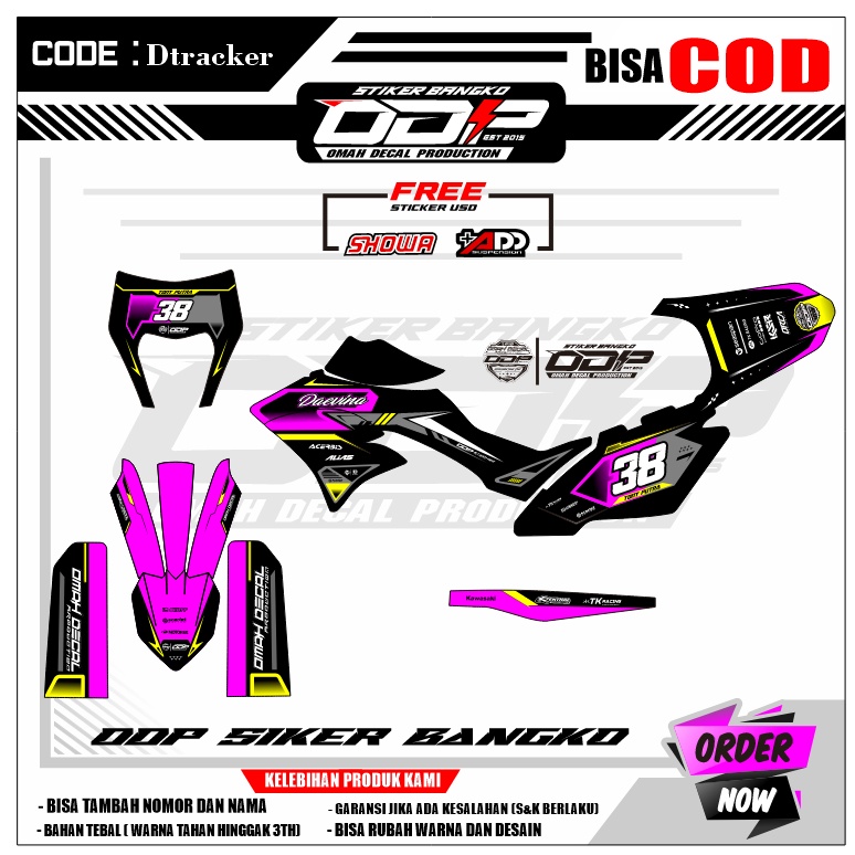 Jual decal KAWASAKI DTRACKER full body dekal stiker striping TERBARU ...