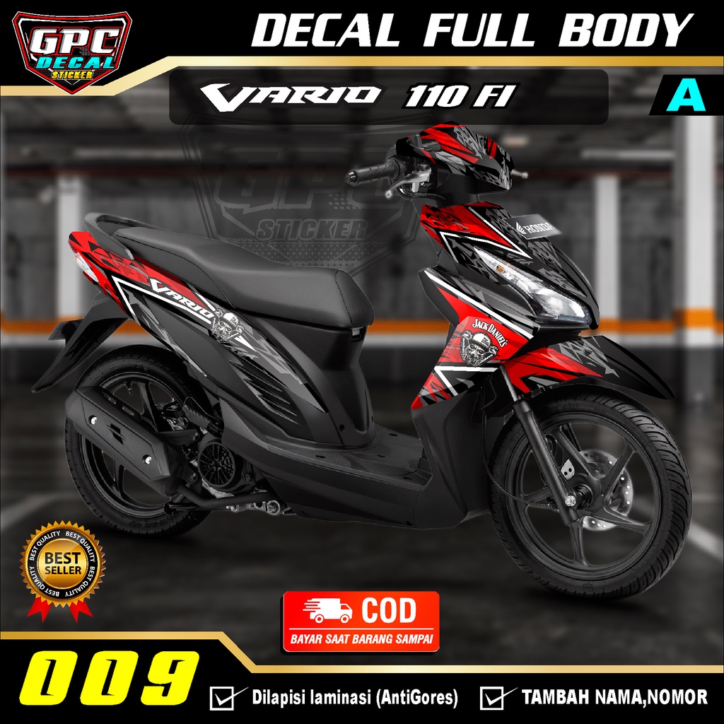Jual Decal Sticker FullBody Vario 110 FI dekal stiker Variasi list Motor Vario -Desain JEK ...