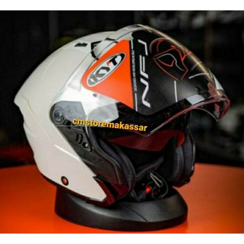 Jual Helm KYT NFJ Half Face Solid Dan Motif SNI DOT Double Visor ...