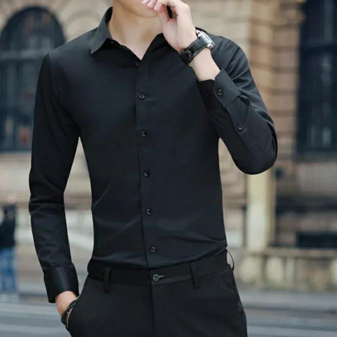 Jual HEM POLOS PRIA 4 UKURAN 5 WARNA/KEMEJA FORMAL LENGAN PANJANG/HEM ...