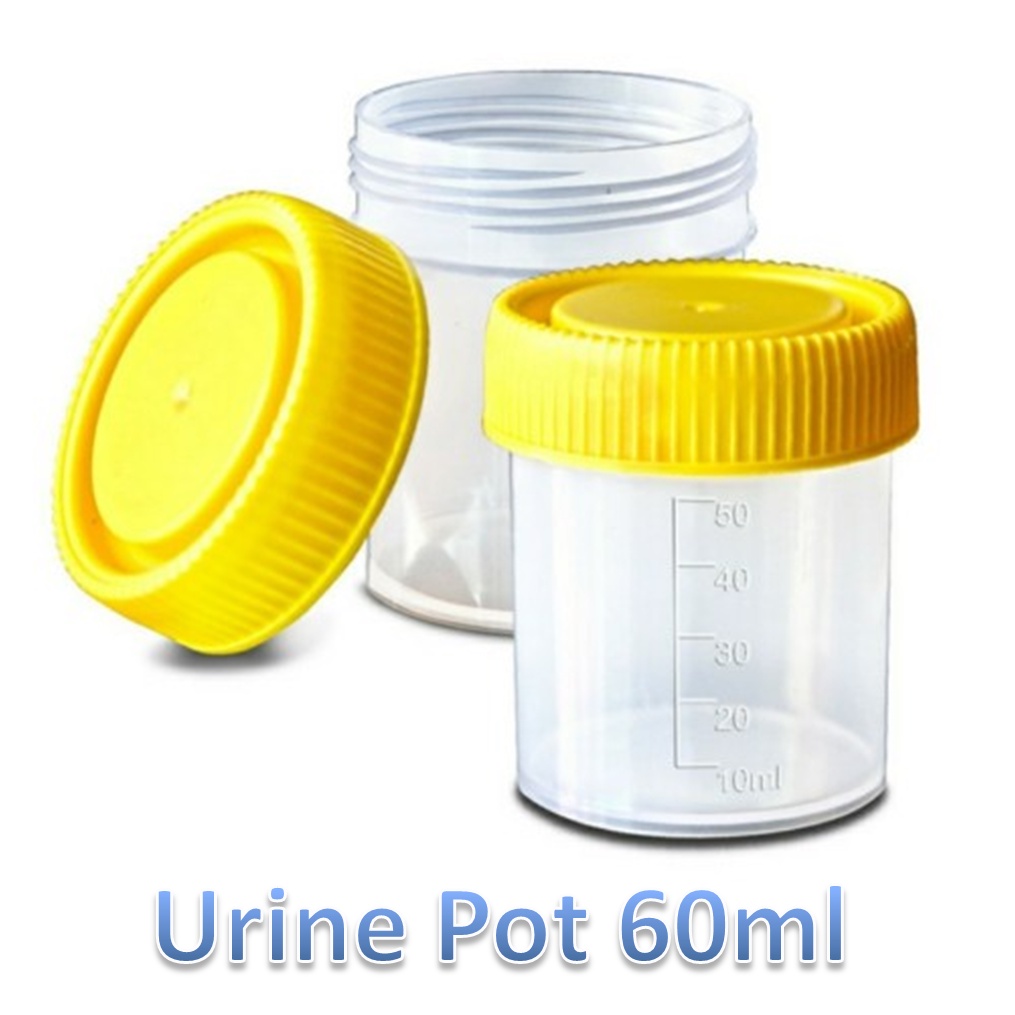 Jual Pot Urine 60ml /labware/pot dahak/ pot culture /Urine Container ...