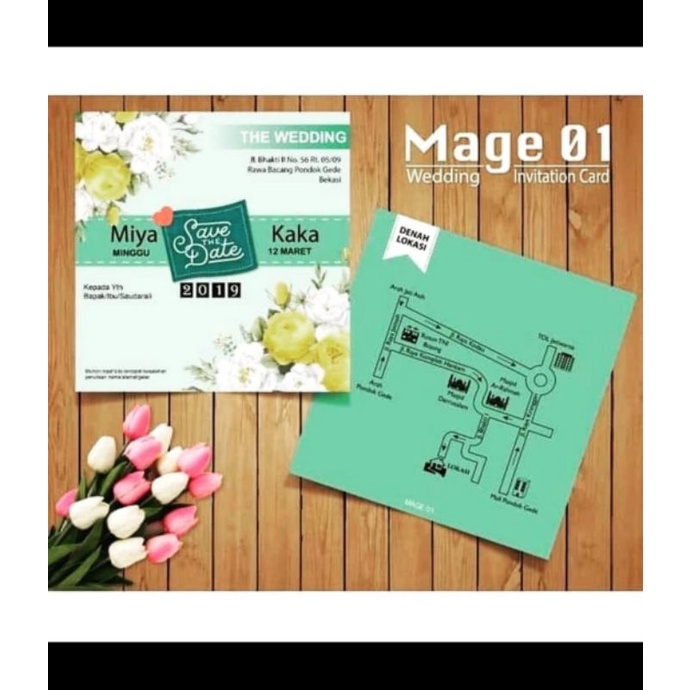 Jual Blangko Undangan Mage 01 Kartu Undangan Nikah Ultah Khitan ...