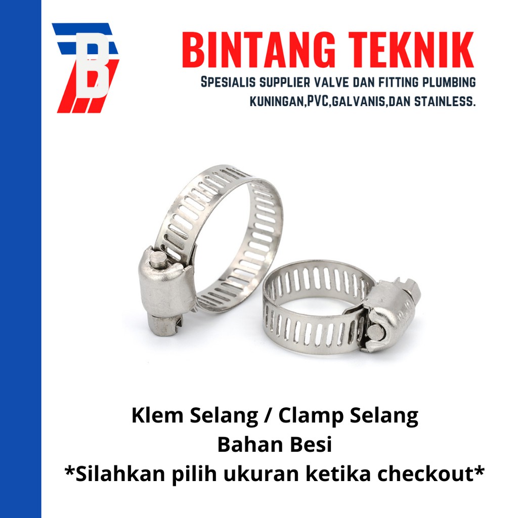 Jual Klem Selang / Clamp Selang Besi Ukuran Kecil (1/2" inch - 1 1/2 ...