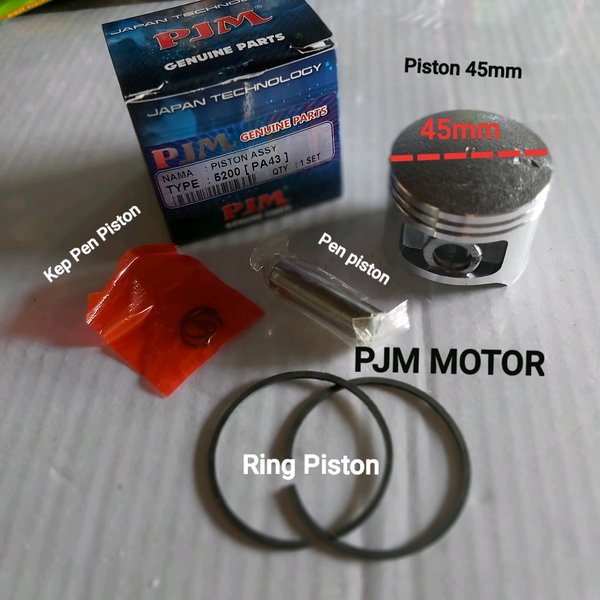 Jual Piston Komplit Mesin 5200 5800 Chainsaw Sinso Mini 45mm | Shopee ...
