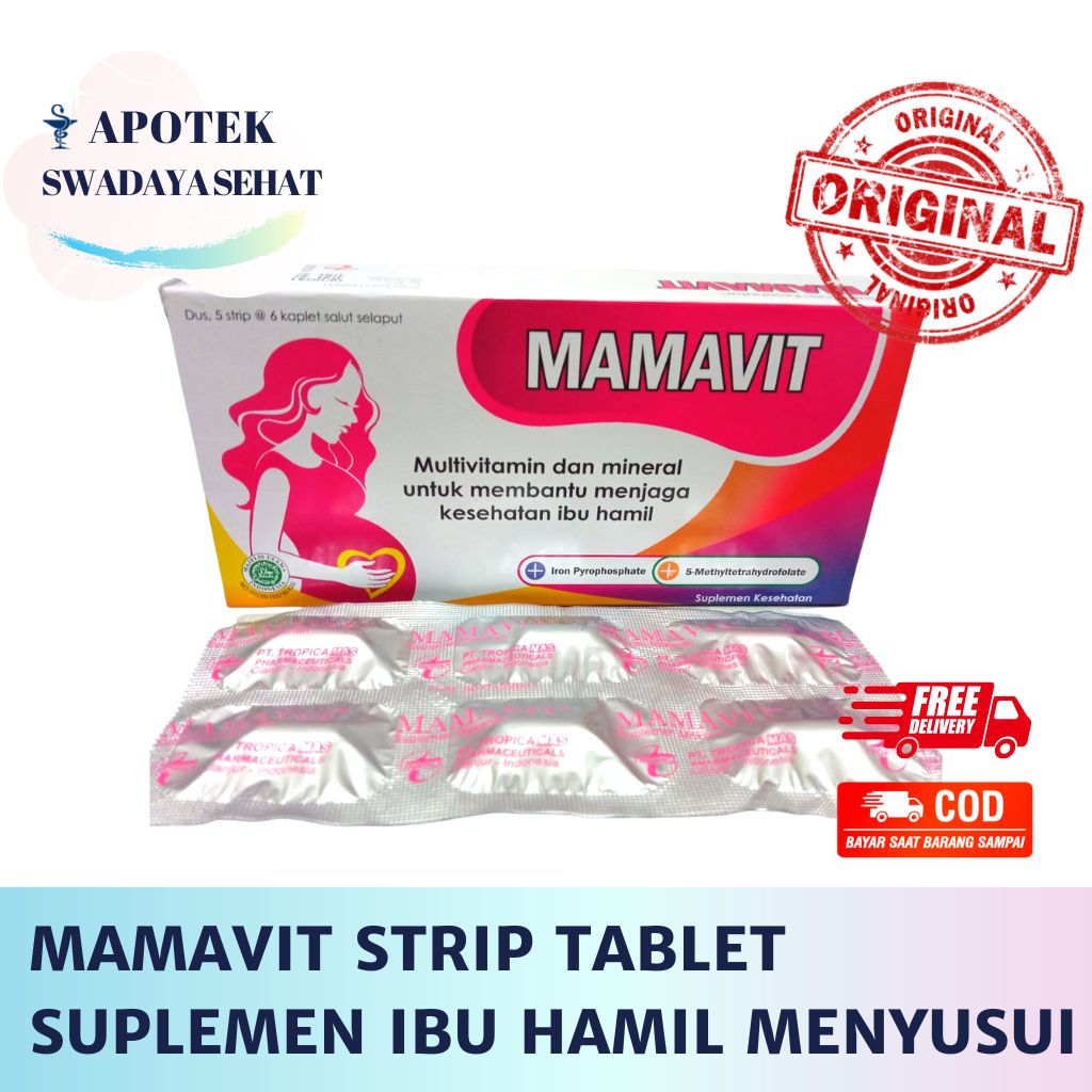Jual MAMAVIT Strip Tablet - Multivitamin Kehamilan Ibu Hamil Menyusui ...