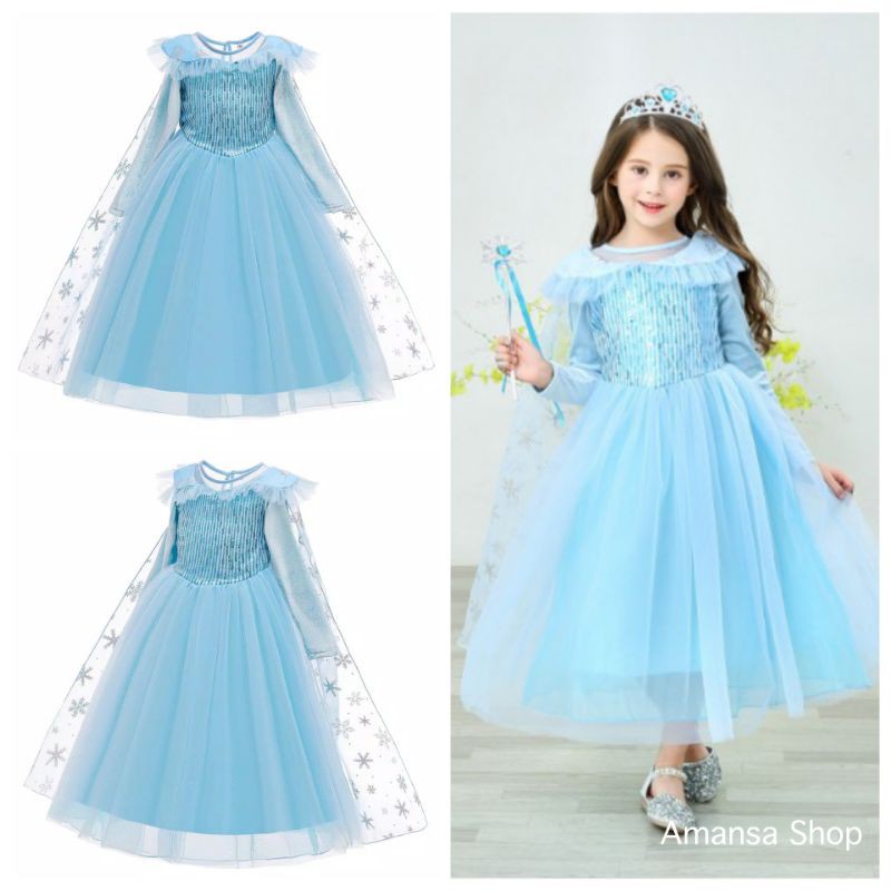 Jual Lowea Frozen Baju Princess Anak Disney Kostum Frozen Anak Elsa ...