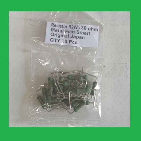 Jual QTY 20 Pcs Resistor R2W 130 ohm 130R Metal Film Smart Original ...