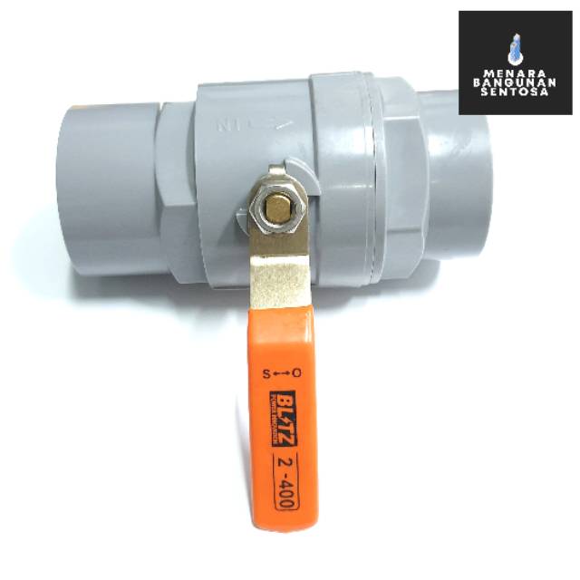 Jual Ball Valve PVC Blitz 2" Gagang Stainless / Ballvalve Stop Kran 2 ...