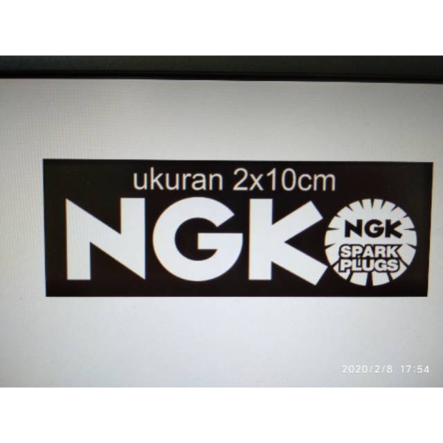Jual Cutting sticker motor logo ngk uk 2x10cm | Shopee Indonesia