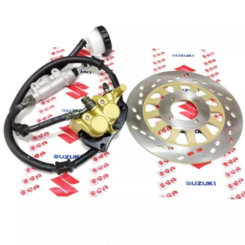 Jual selang rem+piringan+master rem set+kaliper belakang Suzuki satria 2tak,satria hiu lumba ...