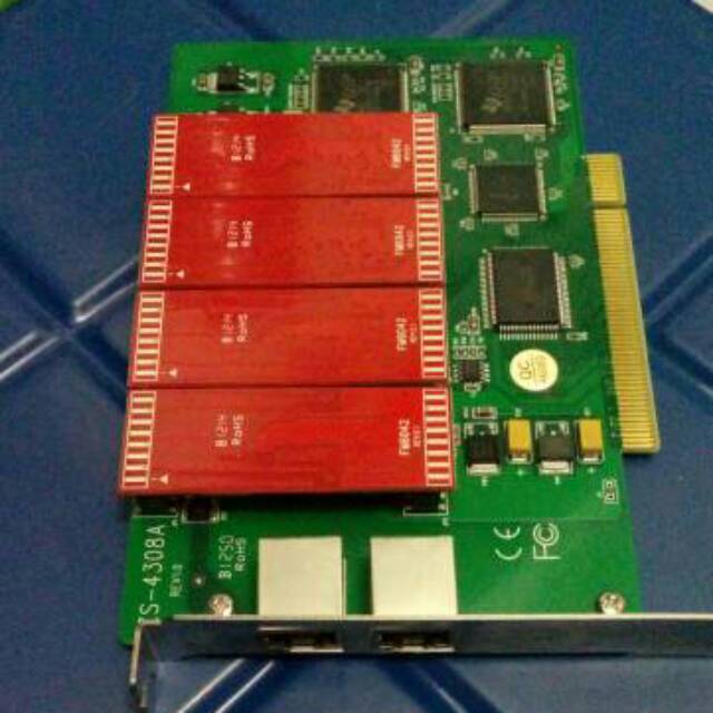 Jual Zibosoft ZS-4308A telephone recording card extension FM6042 8 line ...