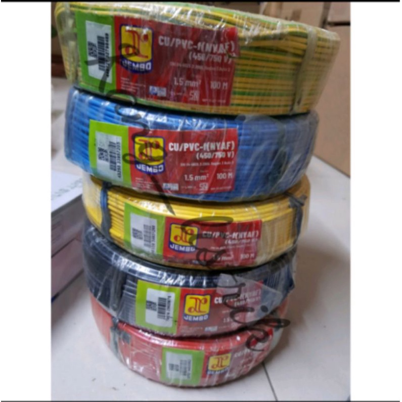 Jual Kabel NYAF Jembo 1x1.5 Per Meter / Kabel Jembo NYAF 1.5mm Per Meter | Shopee Indonesia