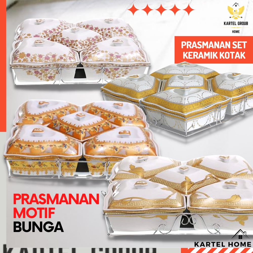 Jual Tempat Saji Makanan Prasmanan Kotak Keramik Tempat Lauk Mewah ...