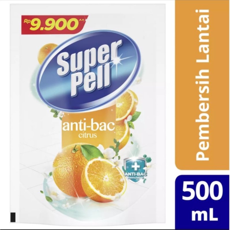 Jual SUPER PELL Anti-Bac Pembersih Lantai Citrus 500 ML - Super pel ...