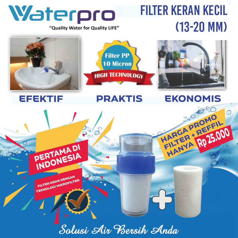Jual Filter Kran Penyaring Air Waterpro (Ukuran 13 - 20 MM) | Shopee ...