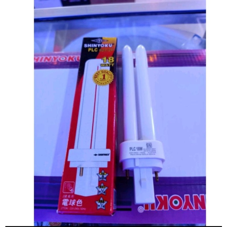 Jual lampu shinyoku PLC tusuk 2 pin 2 tabung 13w dan 18w | Shopee Indonesia