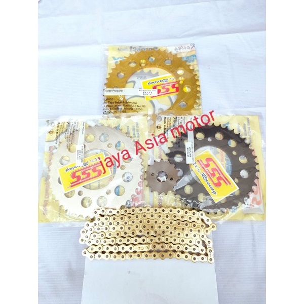 Jual GEARSET SSS BLACK 428 MEGAPRO VERZA SONIC CB150 R CBR 150 TIGER - GIR GEAR SET SSS HITAM ...
