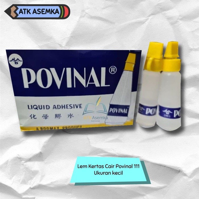 Jual Lem Kertas Cair Povinal 111 ( Kecil ) Atk | Shopee Indonesia