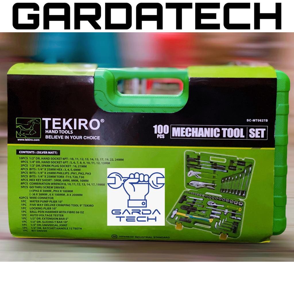 Jual Tekiro Mechanic Tool Kit Set 100 Pcs | Shopee Indonesia