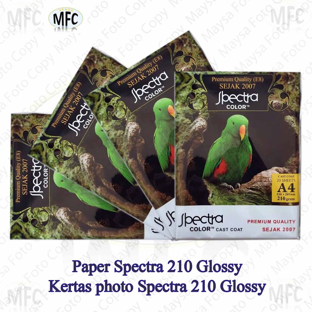 Jual PHOTO PAPER SPECTRA 210 GRAM SPECTRA / KERTAS FOTO SPECTRA A4 ...