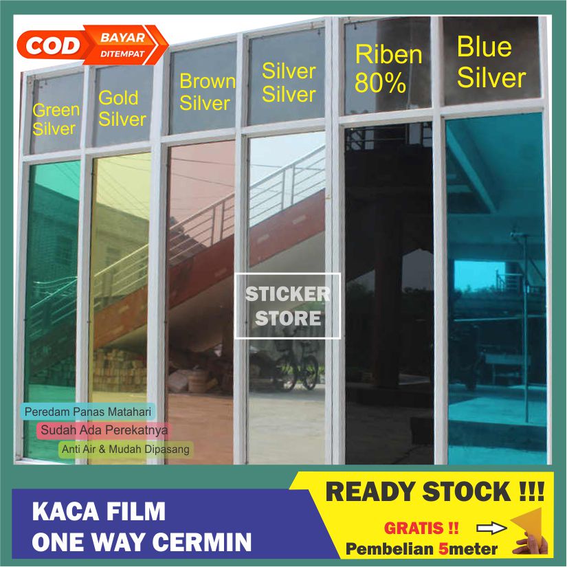 Jual Sticker Stiker Kaca Film Jendela Rumah One Way Cermin Wallpaper ...