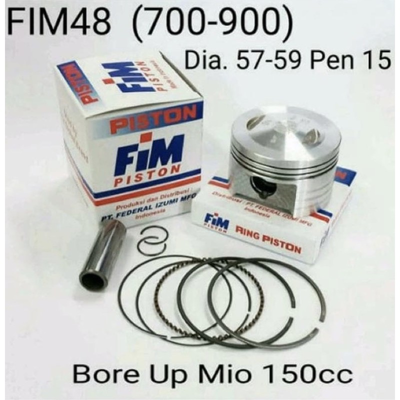 Jual Piston FIM Yamaha XXB Mio Fino Nouvo Karbu Bore Up 150cc Pin15 ...