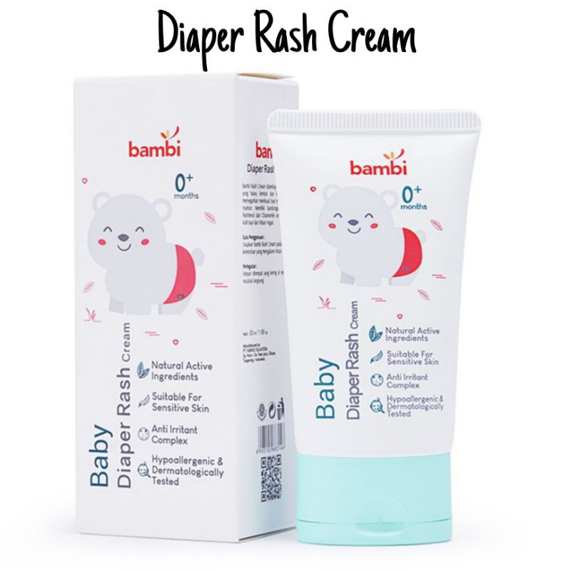 Jual BAMBI Baby Diaper Rash Cream // Krim Ruam Popok Bayi 50ml | Shopee ...
