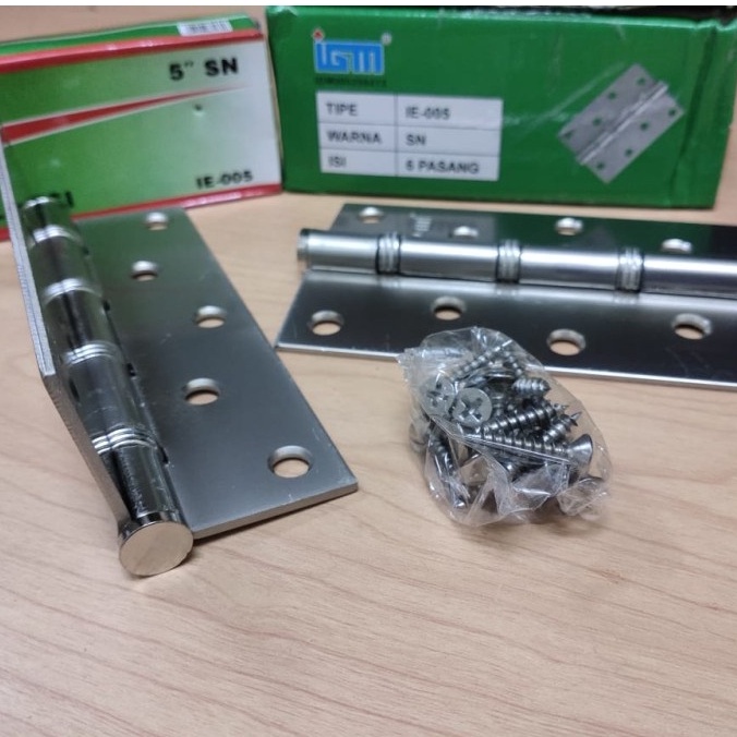 Jual Engsel Tebal Stainles 5" Inch Bagus / Engsel Pintu Jendela Stenlis ...