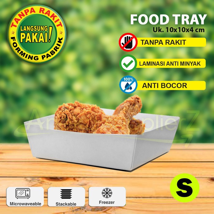 Jual Food Tray PUTIH | S - Eco (100PCS) | Shopee Indonesia
