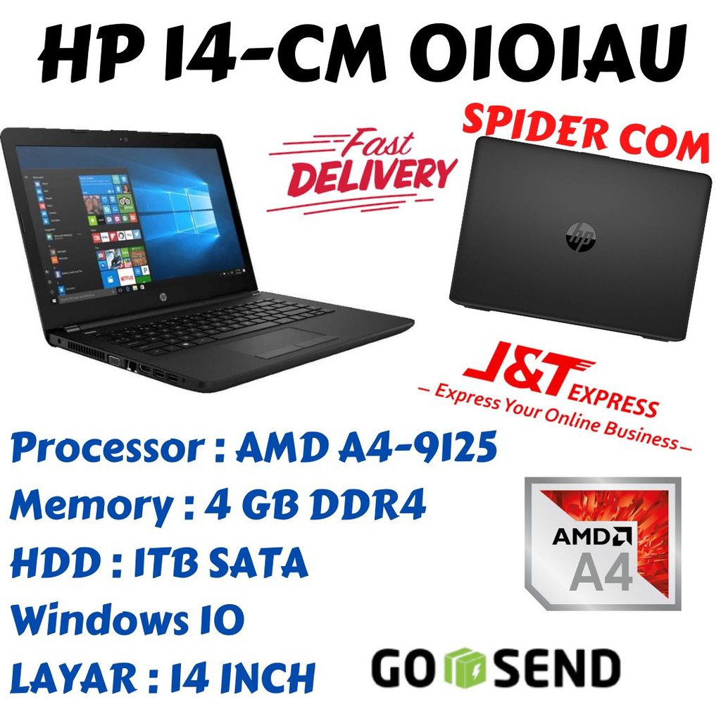 Jual HP 14-CM 0101AU--AMD A4 9125--4GB--1TB--RADEON R3-WIN 10 GARANSI ...