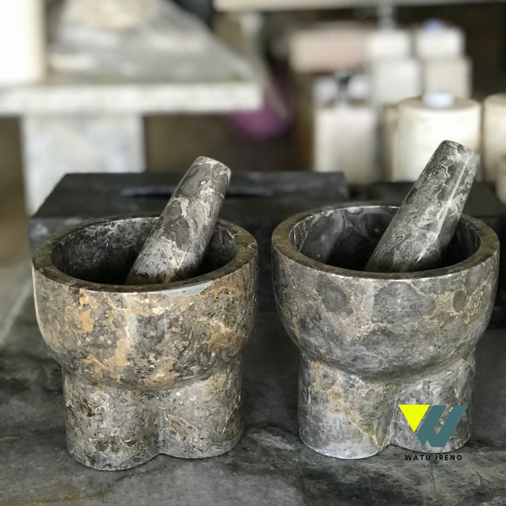 Jual Mortar pestle Tumbuk obat marmer lumpang /gerusan obat/ Penumbuk ...