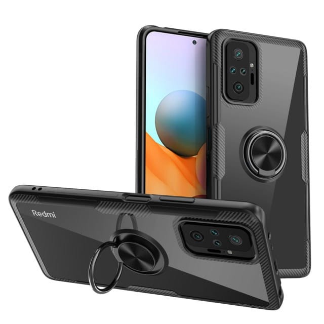 Jual XIAOMI REDMI NOTE 10 10S 10 PRO 9 9 PRO CLEAR CASE MAGNETIC RING ...