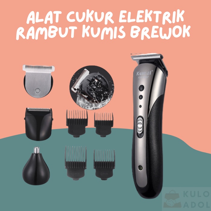 Jual Alat Cukur Elektrik Bisa Dicharge Kemei Trimmer Rambut Kumis ...