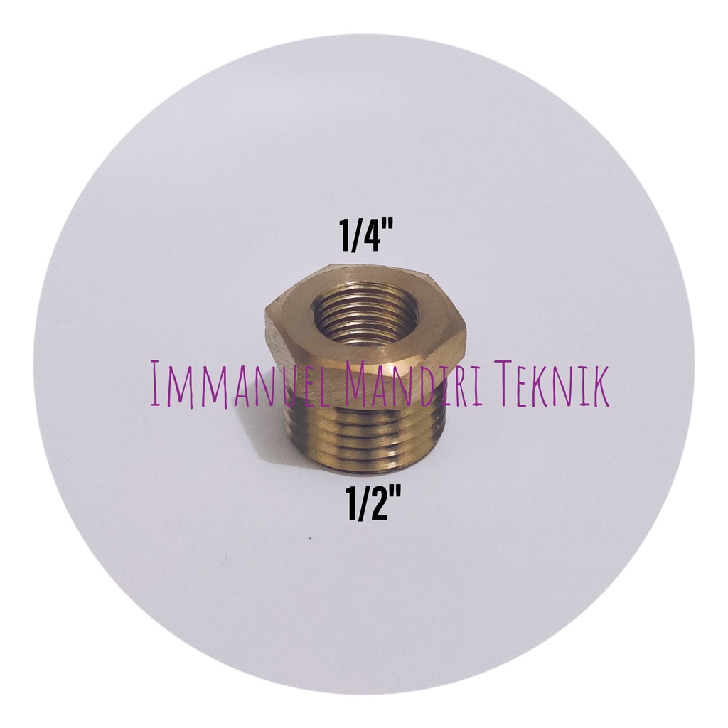 Jual Vlok Ring 1/2 x 1/4 Kuningan / Bushing / Vlock Ring 1/2 x 1/4 ...