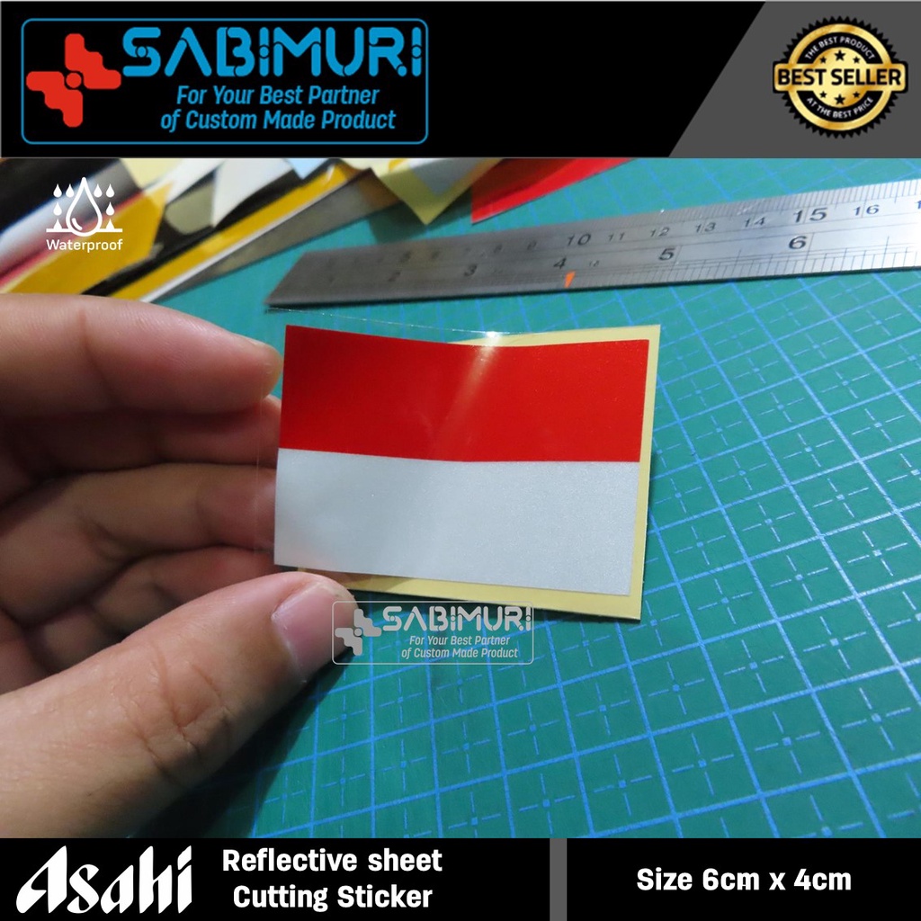 Jual Cutting Sticker Safety Bendera Indonesia Stiker | Shopee Indonesia