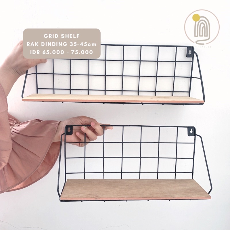 Jual [ARTISTY ID] RAK KAYU GANTUNG | GRID SHELF dan WOODEN SHELF (Wajib Tambah Dus) | Shopee ...
