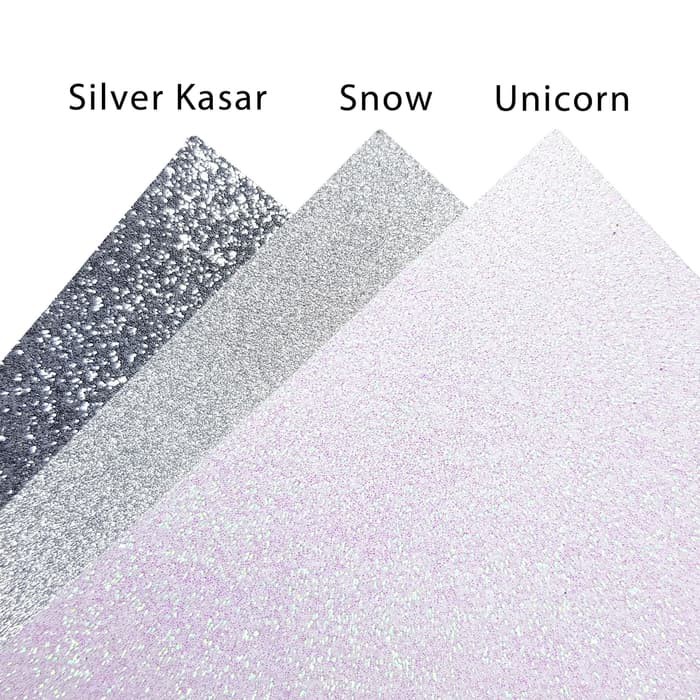 Jual Kertas Glitter Kasar Paper 300 gsm A4 - Putih unicorn | Shopee ...