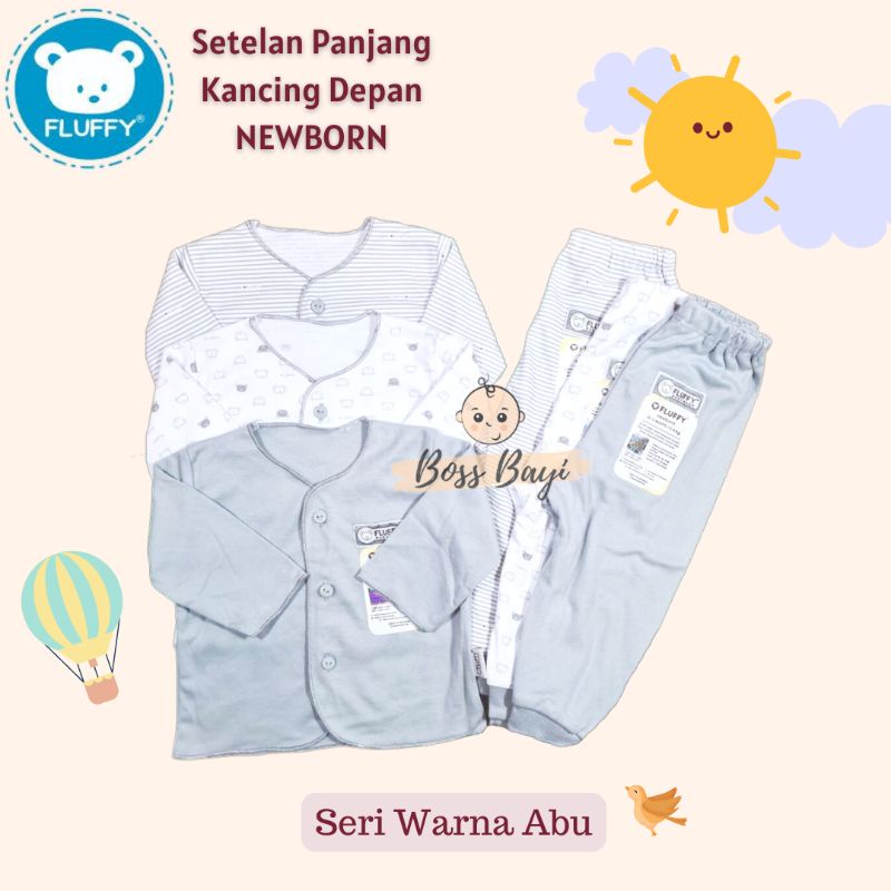 Jual FLUFFY Baby Wear - Setelan Kancing Depan Lengan Panjang Celana ...