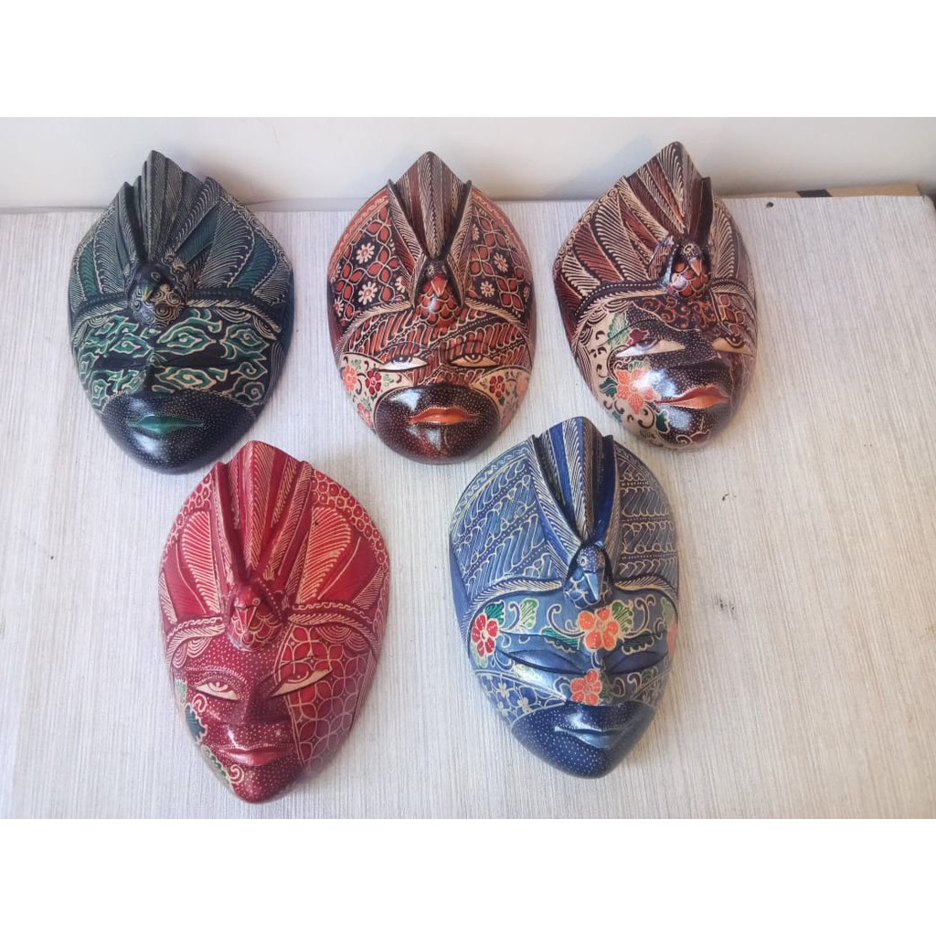 Jual TOPENG BATIK KAYU - TOPENG MERAK PANJI - HOME DECOR - HIASAN ...