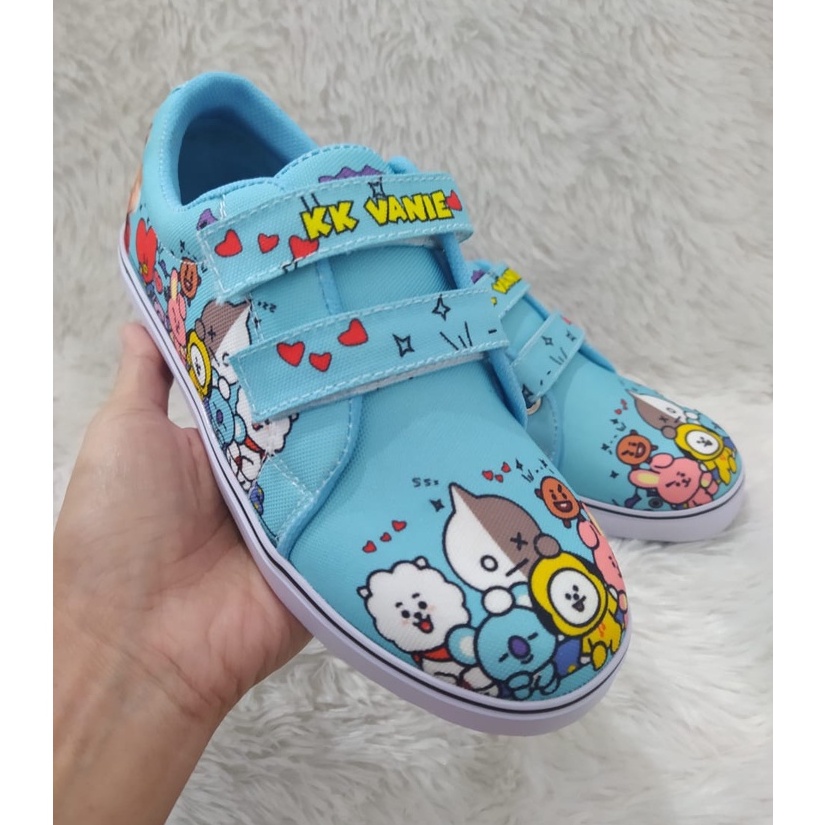 Jual SEPATU ANAK LUCU BT21 (BIRU MUDA) TERBARU | Shopee Indonesia