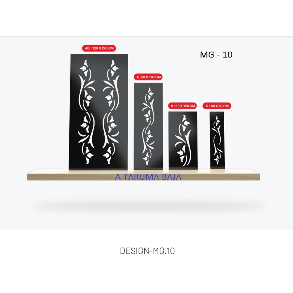 Jual Plat Laser Cutting 1,2mm, Ellip Iron Art, Type MG-9 s/d MG-16 ...