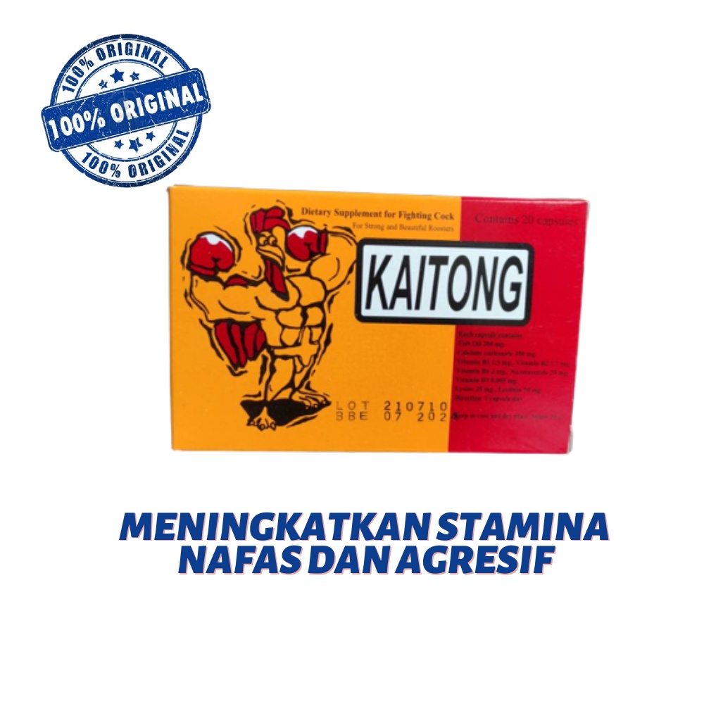 Jual Kaitong Suplemen Ayam Petarung Asli (Original) | 20 Kapsul ...