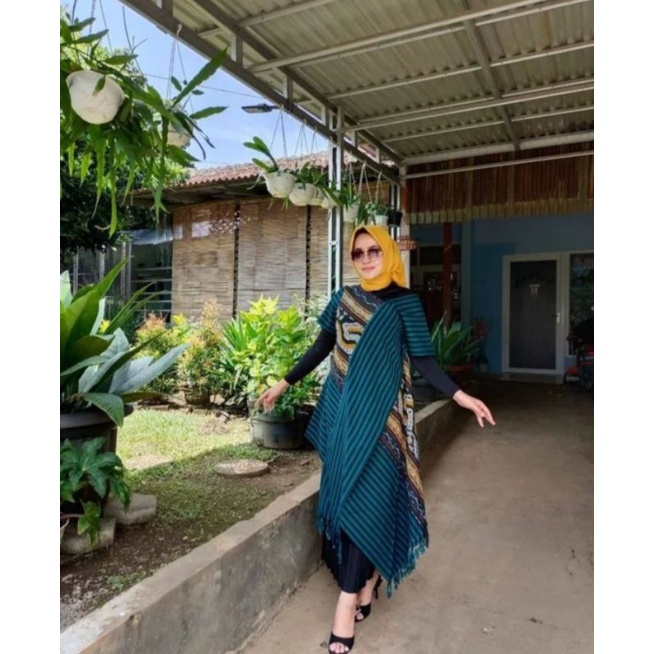 Jual dress tenun etnik - dress tenun slempang - dress etnik - dress ...