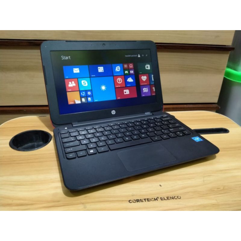 Jual notebook hp 11 merah intel celeron ram 2gb hdd 500gb normal cocok ...