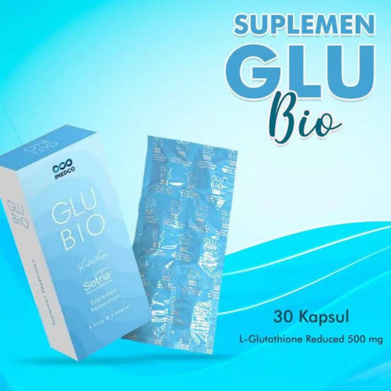 Jual glubio vitamin kulit glu bio capsules 30's 30 kapsul imedco ...