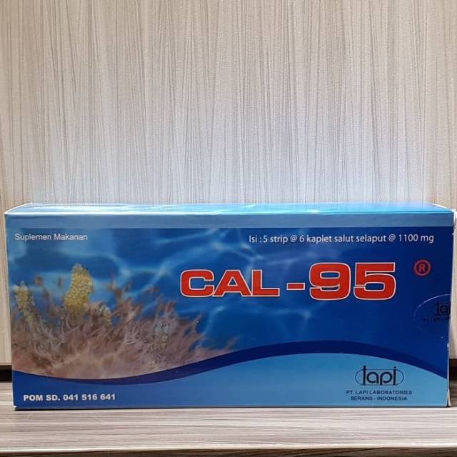 Jual Cal 95 Cal95 Cal-95 Kalsium per box 30 kaplet /strip isi 6 ...
